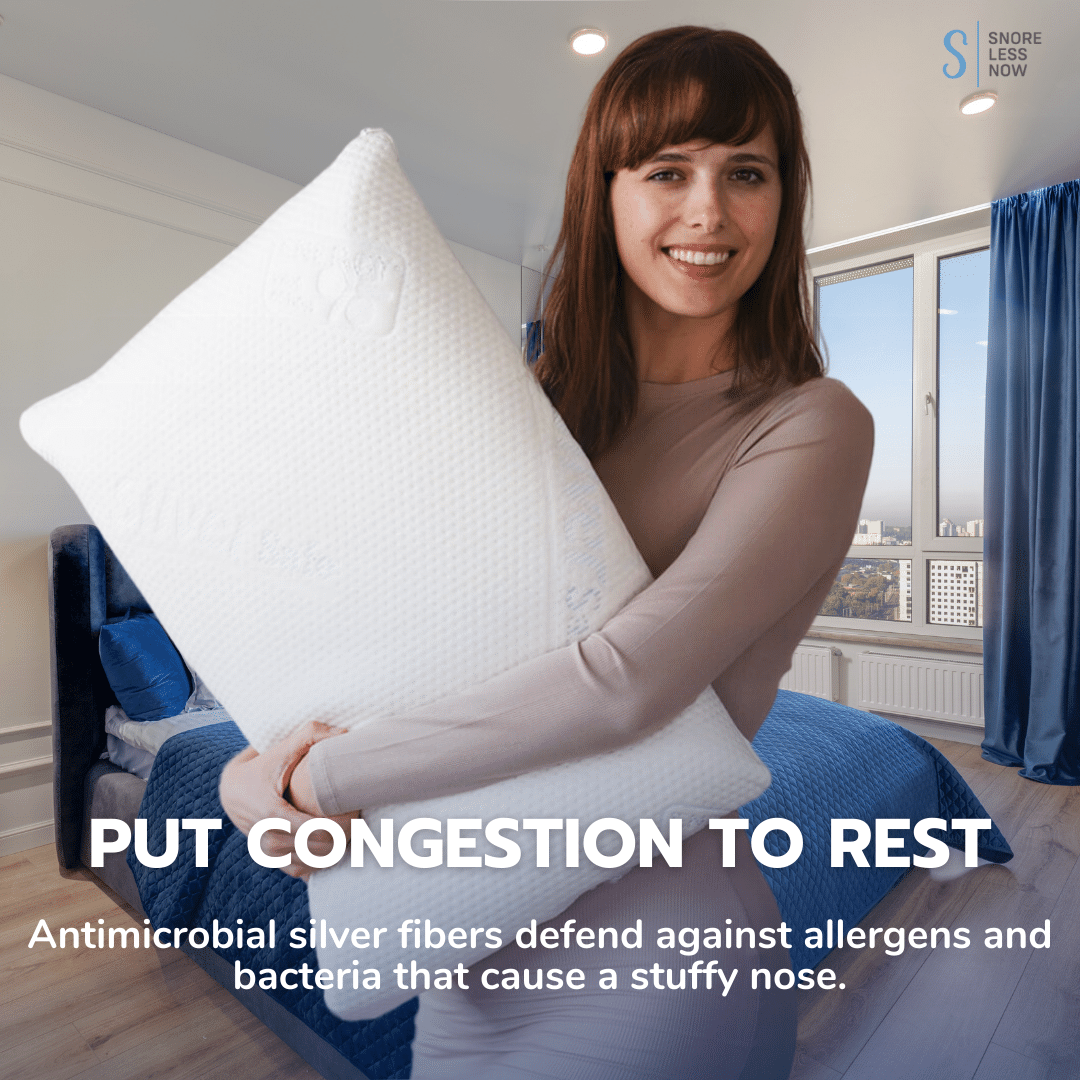 Luxury Memory Foam SilverSafe Pillow – SnoreLessNow