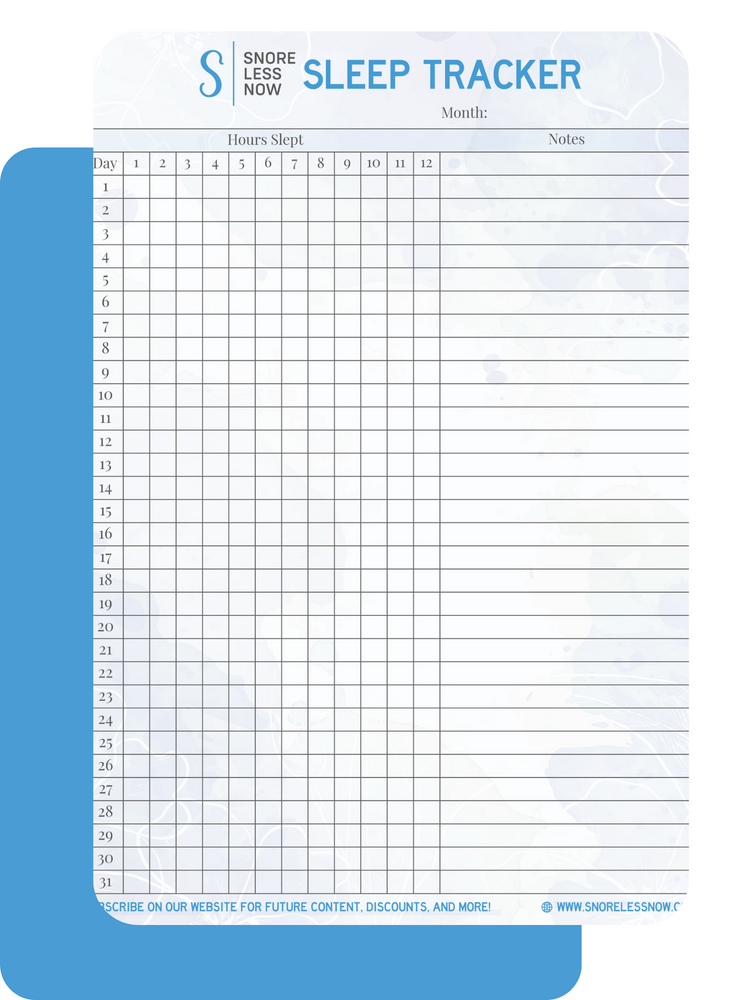 Free Printable Sleep Tracker Download